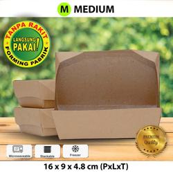 Promo Lunch Box Kraft Coklat TERPACK Kotak Makanan Coklat Lunch Box ...