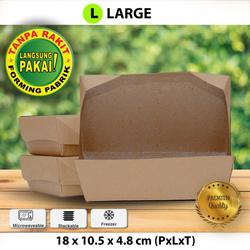 Promo Lunch Box Kraft Coklat TERPACK Kotak Makanan Coklat Lunch Box ...