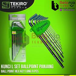 Jual TEKIRO Kunci L Panjang Ballpoint Ball Point Hex Key Long Set 9 Pcs ...