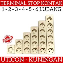 Jual UTICON Stop Kontak Terminal Listrik 1 2 3 4 5 6 Lubang SNI Kuningan - 6 Lubang - Kota Medan ...
