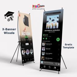 Jual Banner Wisuda Custom Free Design / Cetak X Banner Wisuda, X Banner ...