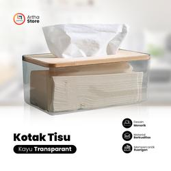 Promo Megam Tempat Tissue Kayu Transparan Kotak Tisu Kamar Mandi HSB639 ...