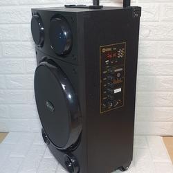 Jual Speaker Karaoke Bluetooth Portable Besar GMC 897 L + Bonus 2 Mic ...