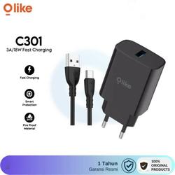 Jual Olike C301 Charger Adaptor Set USB 18W 3A Fast Charging With TYPE C - Putih - Kab ...
