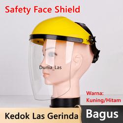 Jual Kedok Las Gerinda Safety Face Shield Kedok Clear las Kuning Hitam ...