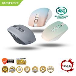 Promo Robot M370 Wireless Mouse Silent Click Optical 6D 2.4GHz 3200DPI ...