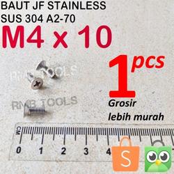Jual Baut JF M4x25 Stainless Steel 304 Obeng Plus Flat Head Tahan Karat M4 - Kota Tangerang ...