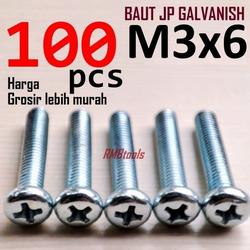 Jual Baut JP M3x50 Panjang 5cm Putih Galvanis M3 / Sekrup Skrup JP M3 - Kota Tangerang Selatan ...
