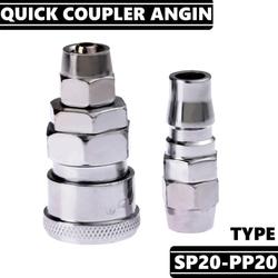 Jual Quick Coupler SP 20 Sambungan Selang Kompresor Recoil Cuk Kopler ...