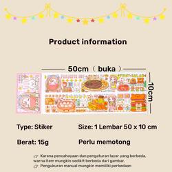 Jual Stiker panjang kartun lucu motif Sticker dekor aesthetic karakter ...