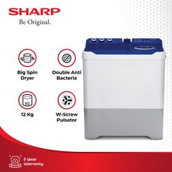 Promo Sharp Mesin Cuci 2 Tabung ES-T1090-BK Blue 10Kg Cicil 0% 3x - Jakarta Utara - SHARP ...