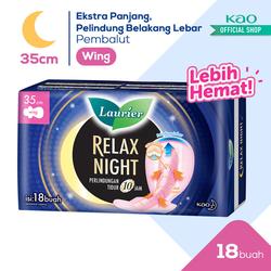 Promo Laurier Relax Night 18s Triplepack - Pembalut Wing 35cm - - KAO ...