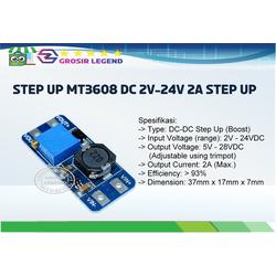 Jual STEP UP MODULE MT3608 ADJUSTABLE STEP UP BOOST DC 2A 2V-24V TO 5V-28V - Kota Bandung - CNC ...