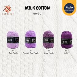 Promo Benang Rajut Milk Cotton 4 ply - Varian Warna Kuning, Orange ...