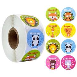 Jual Roll STICKER Label Happy Birthday Isi 500 Sticker Lucu - Animal 1 ...