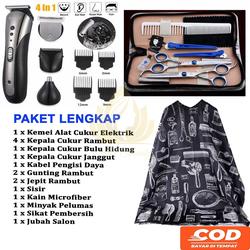 Promo Paket Alat Cukur Elektrik Gunting Rambut Gunting Sasak Set Barbershop - MODEL 2 - Jakarta ...