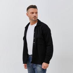 Jual Shacket Jacket Catoon Flecee Premium Unisex - Hitam, M - Kota ...