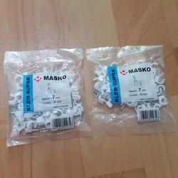 Jual KLEM CLIP MASKO NO 8 / TAPE CABLE CLAMP KABEL PAKU BETON 8MM ISI ...