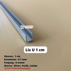 Jual Lis Alumunium U / Lis U 1 cm x 1 cm / Tali Air / Woodplank / Grc ...
