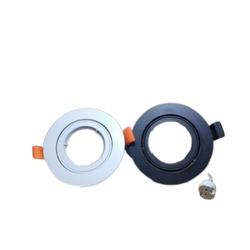 Jual Kap Lampu Downlight Spotlight Sorot Mr16 Outbow-Kotak-Bulat-HitamPutih - BULAT HITAM ...