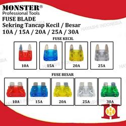 Jual Sekring Tancap Mobil Fuse Besar 10A 15A 20A 25A 30A Sikring 1Box 100PC - 15A BESAR, SATUAN ...