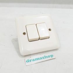 Jual Saklar Seri Ib Broco Galleo Snow White/ Double Switch - Kota ...