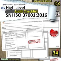 Jual Manage Contoh High Level Audit Checklist Iso 9001:2015 Bahasa ...