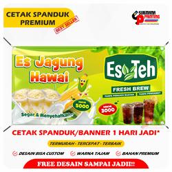 Jual CETAK SPANDUK BANNER ES JAGUNG DAN ES TEH SEGAR KEKINIAN - 100 x ...