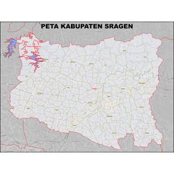 Jual Peta Kabupaten Tabanan Kecamatan Dan Kelurahan - 125x150cm - Kab ...