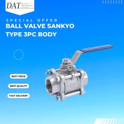 Jual 1" STOP KRAN AIR BALL VALVE STAINLESS SANKYO 3PC BODY - Jakarta Barat - Noxcure Teknik ...