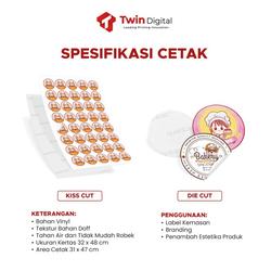 Jual kyo cetak stiker label vinyl / transparan a3+ cut / cetak label ...