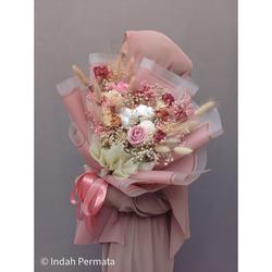 Jual Rustic Bouquet Dried Flower Bouquet Bucket bunga kering Bucket T ...