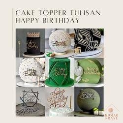Jual RUMAH KRAVE - LEAF HAPPY BIRTHDAY CAKE TOPPER DAUN AKRILIK GOLD ...