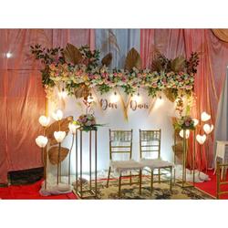 Jual Tiang Backdrop Tiang Dekorasi Tiang Gawang Besi 4x4 kaki plat ...