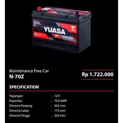 Promo Aki Mobil Yuasa 95D23L Q85 ISS 12V 66Ah MF + Pemasangan - Tukar ...
