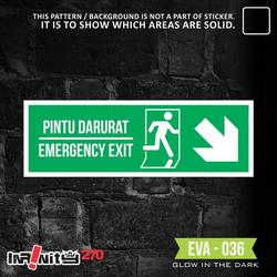 Jual EVA034 AC rambu K3 AKRILIK pintu darurat emergency exit apar ...