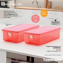 Jual Tupperware Fridgesmart Rectangular 2L Guava kotak penyimpan ...