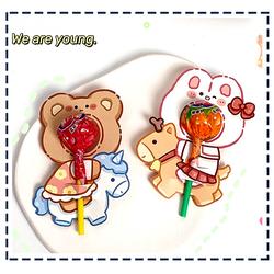 Jual GREETING CARD LOLLIPOP KARTU UCAPAN PERMEN AESTHETICFLOWER BEAR ...