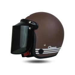 Jual HELM BOGO CLASSIC GARIS RETRO MOTOR DEWASA SNI - HITAM DOP ...