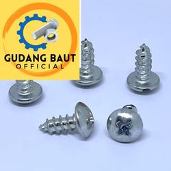 Jual Baut TSAT M4x12 Lancip Putih / Baut Cacing M4x12 Lancip - Kota ...
