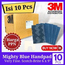 Jual 3M Scotch Brite Mighty Blue Hand Pad (1 Pcs Ukuran 6 x 9 inch ...