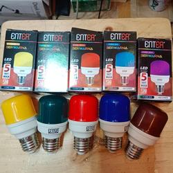 Jual Lampu led kapsul 5 watt e27 kuning biru merah hijau ungu - Merah ...