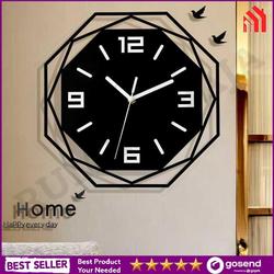 Jual READY Jam Dinding Bulat Minimalis Unik Rumah Ruang Tamu Silent ...