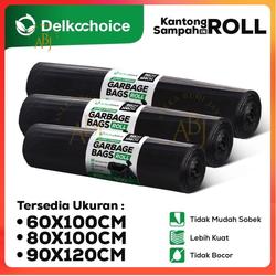 Jual KANTONG PLASTIK SAMPAH HITAM TEBAL TRASH BAG JUMBO ANTI BOCOR Per Pack - 80cm x 100cm, Roll ...