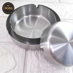 Jual Asbak Stainless GOLD Cafe Tebal Bulat 8cm asbak besi polos 3 ...