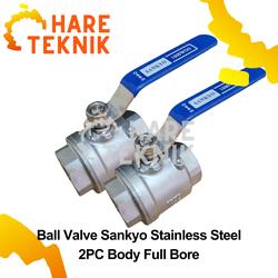 Promo STOP KRAN / BALL VALVE SANKYO SS316 3/8" INCH TYPE BODY DRAT 2PC FULL BORE ORIGINAL ...