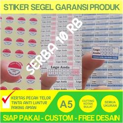 Jual Serba 10 Ribu Stiker segel Garansi Semua Ukuran Kertas Pecah Telor ...