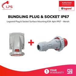 Promo Legrand Plug dan Socket Surface Mounting P17 32A 4 pin IP44 Merah ...
