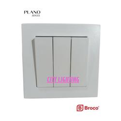 Jual Broco Stop Kontak, Saklar Engkel/Saklar Seri Plano, Urea Putih - S ...
