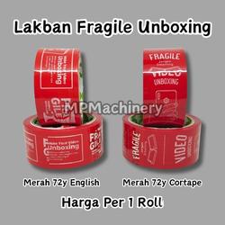 Jual Lakban Fragile Unboxing/ Lakban Fragile Pecah Belah/Handle With Care - Stiker Unboxing, 5cm ...